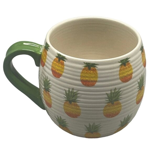 Dei | Kitchen | Dei Pineapple Coffee Mug Off White Green Yellow Orange ...